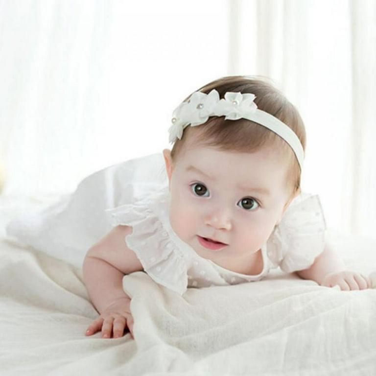 White hair bands for babies store