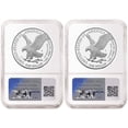 2 Coin Set 2025 Silver Eagles Marine & Navy Privy NGC PF 70 FR RJ ...