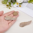 2Pcs Angel Wings Brooch Pins Wing Alloy Rhinestone Brooches Platinum ...