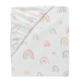 Lambs & Ivy Pastel Rainbow Baby Crib Sheet, 100% Cotton, Breathable ...