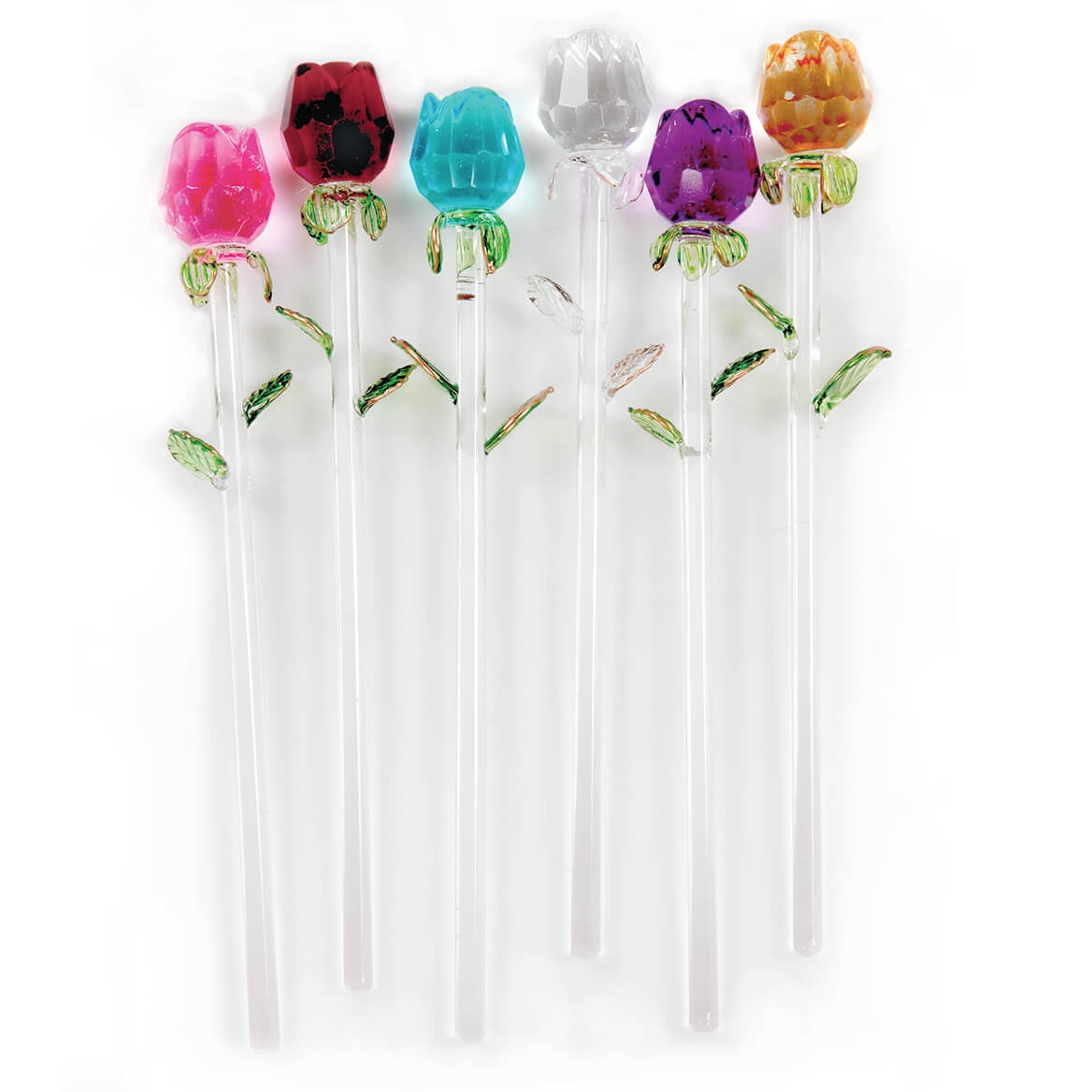 Glass Art Hand Blown Spring Flower Hand Blown Glass Roses Flowers Glass ...