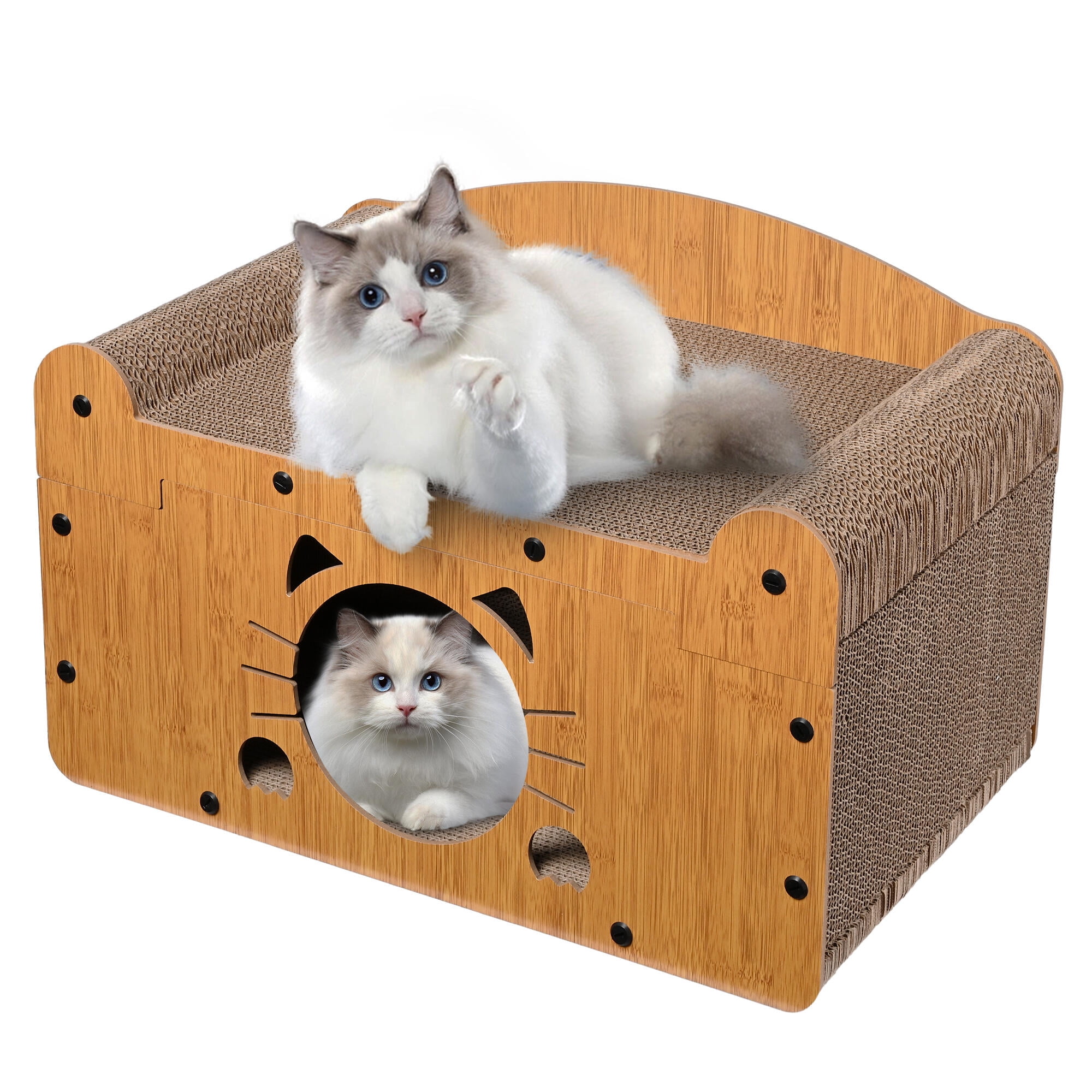 Click here for Livingbasics 3-In-1 Cat Scratcher House  22-Inch R... prices