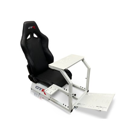 GTR Simulator GTA Model Racing Simulator Cockpit White Frame with ...