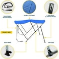 Seal Skin 4 Bow Blue Bimini Top for Boats Marine Canopy with Frame ...
