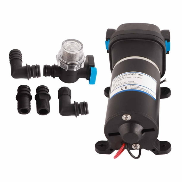 Bomba de agua de diafragma, bomba de diafragma eléctrica autocebante de 12 V, bomba de presión ...