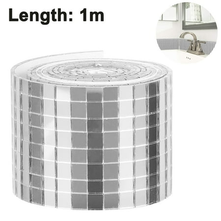 1 Roll Self Adhesive Mini Mirrors Real Glass Mirror Mosaic Tile ...