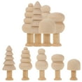 OGITUDE 10pcs Unfinished Wooden Tree DIY Tree Mini Wooden Trees for ...
