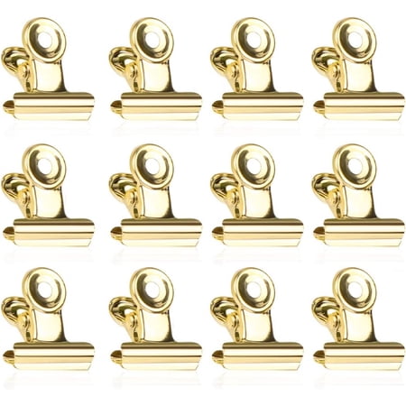 Small Bulldog Clips, 40pcs Binder Clips, 22mm Metal Bulldog, Golden ...