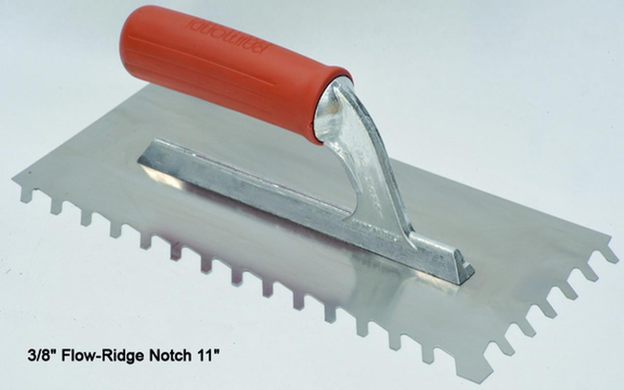 Raimondi Slant Ridge Notched Trowel 3/8" Flow-Ridge Notch 11" - Walmart.com