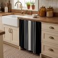 Abstract Brown Striped Cabinet Curtain, Simple Black Background Sink ...