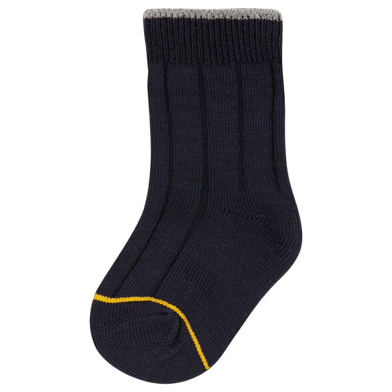 GOLDTOE Baby and Toddler Boy Crew Dress Socks 12 Pack Sizes 12M 5T
