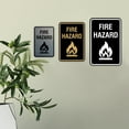 Portrait Round Fire Hazard Sign (Black Gold) - Large - Walmart.com