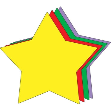 Star Assorted Color Creative Cut-Outs, 5.5in - Walmart.com