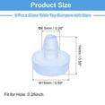 8Pack 6.5mm/0.26" Large Base Table Top Bumpers with Stem Fit 1/4Inch ...