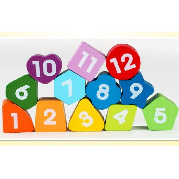 Gift for 3+ Year Old Toddlers Baby Kids Realistic Wood Clock Toys 12 ...