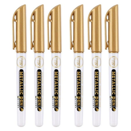 homeholiday Gold Silver Resin Drawing Pen Metallic Marker Pens ...