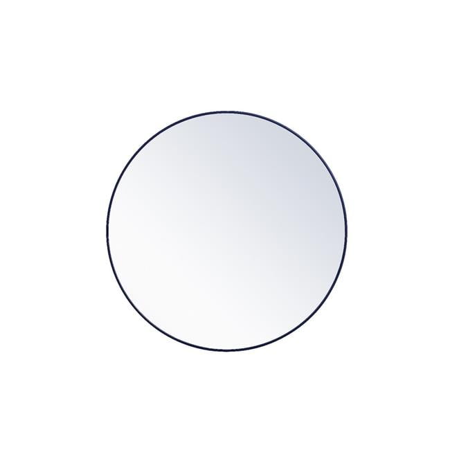 48 in. Metal Frame Round Mirror, Blue - Walmart.com