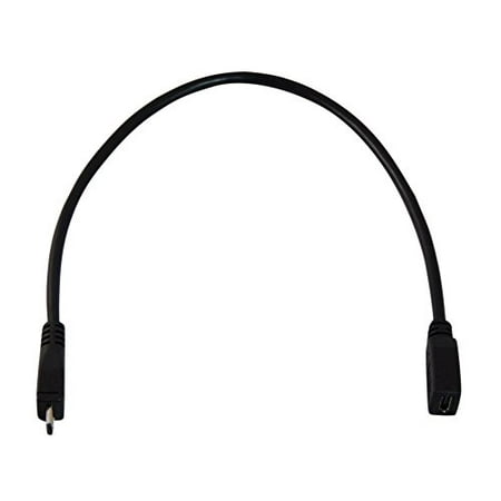 YCS Basics Black 1 Foot Cellphone/Tablet USB Micro Male to Female Sync ...