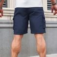 AGKIZG Solid Color Men Shorts Large Pockets Trendy Casual Versatile ...