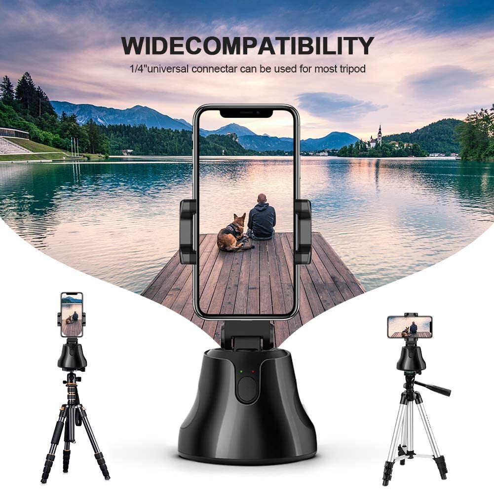 Buy 360° Swivel & Pan Rotating Motion Tracking SmartPhone Mount [Face ...