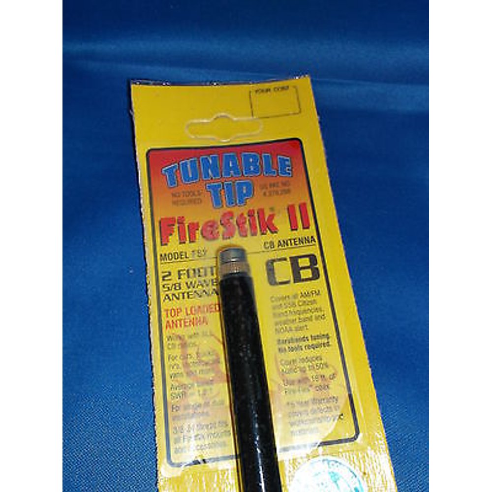 Firestik II FS2-B 5/8 Wave 300W TUNABLE TIP CB Radio Antenna BLACK ...
