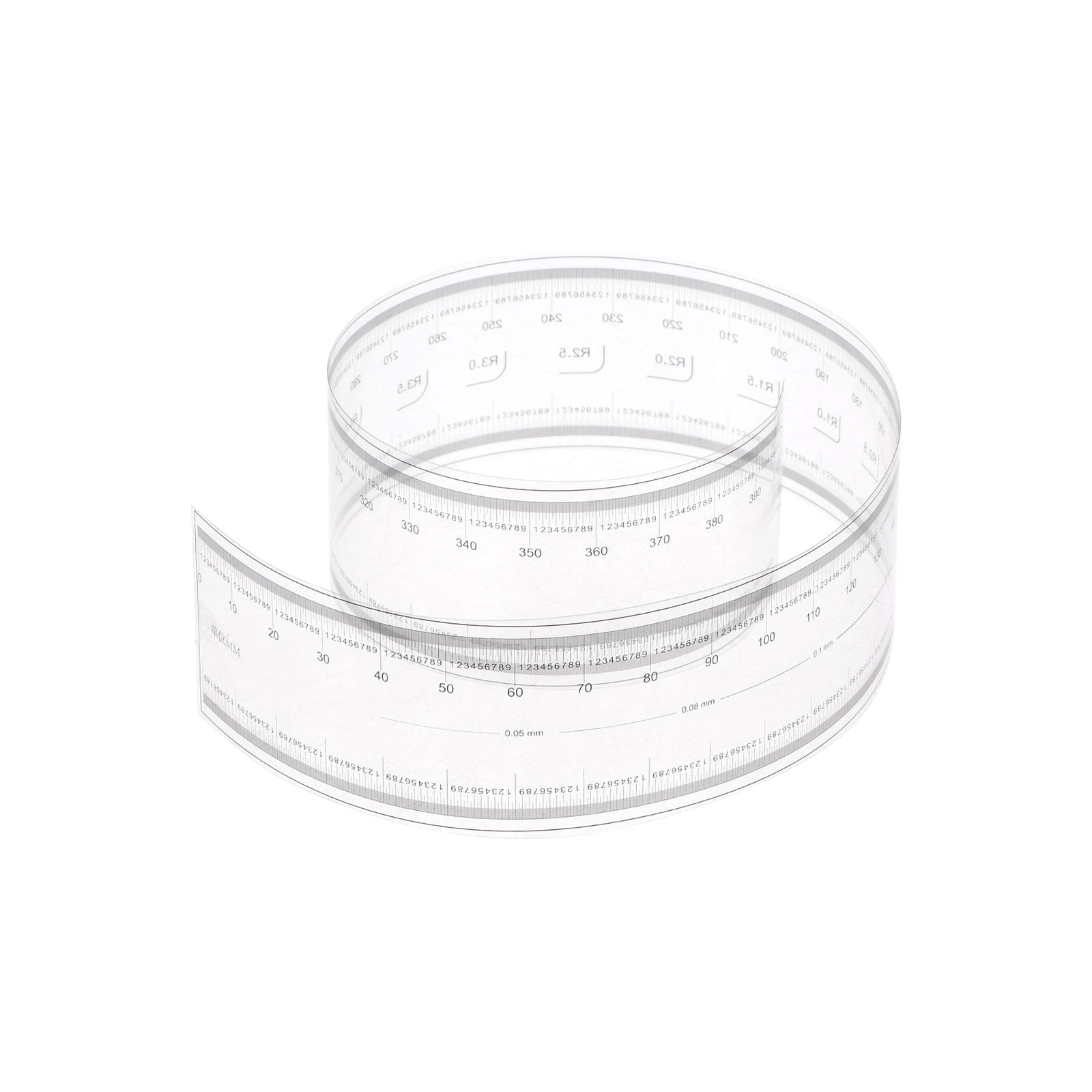 Uxcell Film Flexible Ruler 40cm 0.1mm Scale with R Angle & Width Lines ...