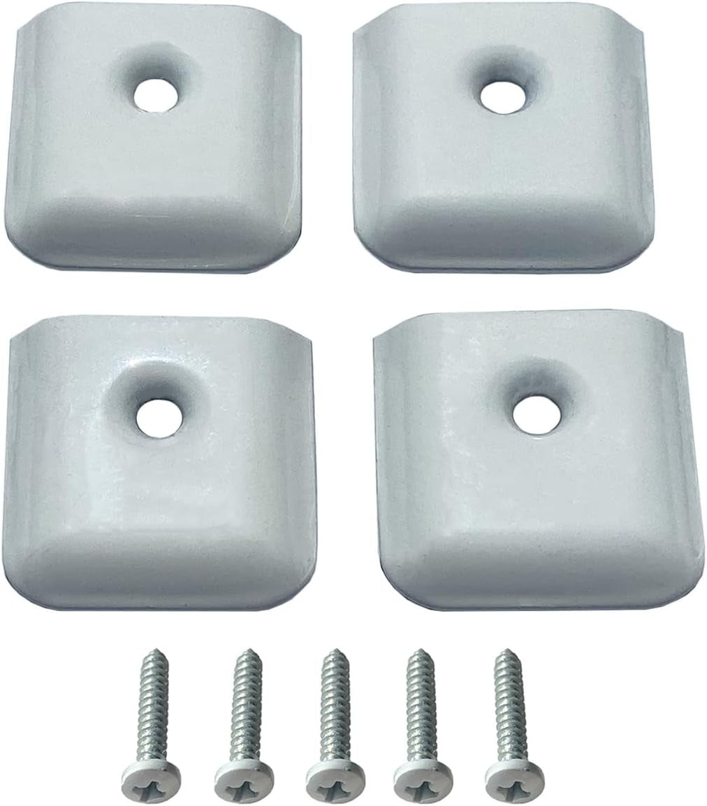 4 Pack RV Camper Trailer Aluminum Extrusion White Flat End Cap for ...
