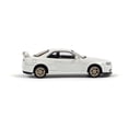 Paudi Nissan GT-R R34 2000 white color Diecast Model Miniature Toy Car ...