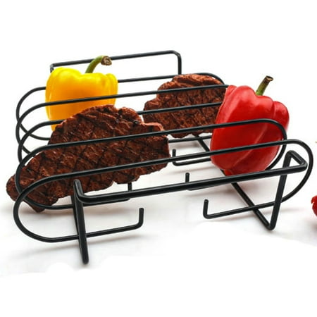 Steak Grill Thicken Black Iron Multiple Divisions Barbecue Holder ...