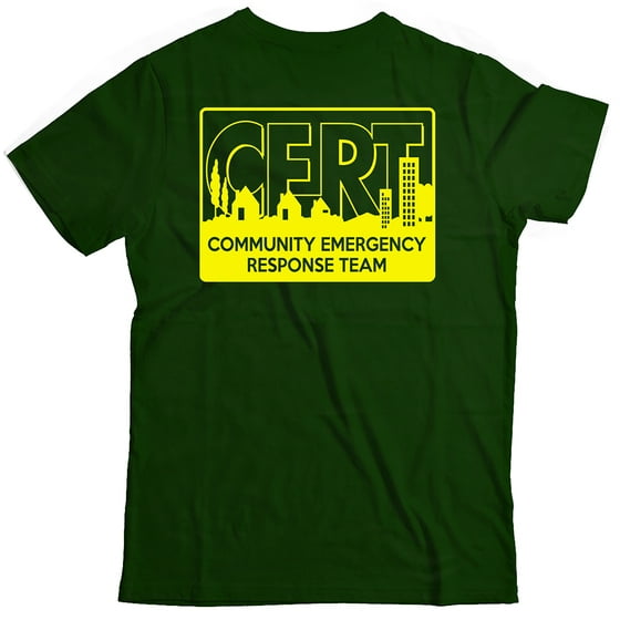 Qraphic Tee - CERT t-shirt, forest green, Community Emergency Response ...
