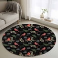 4ft Round Rug Cardinal Bird Area Rugs for Living Room Bedroom Washable ...