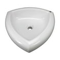 Renovator's Supply 21" Triangular Countertop Bathroom Vessel Sink White ...