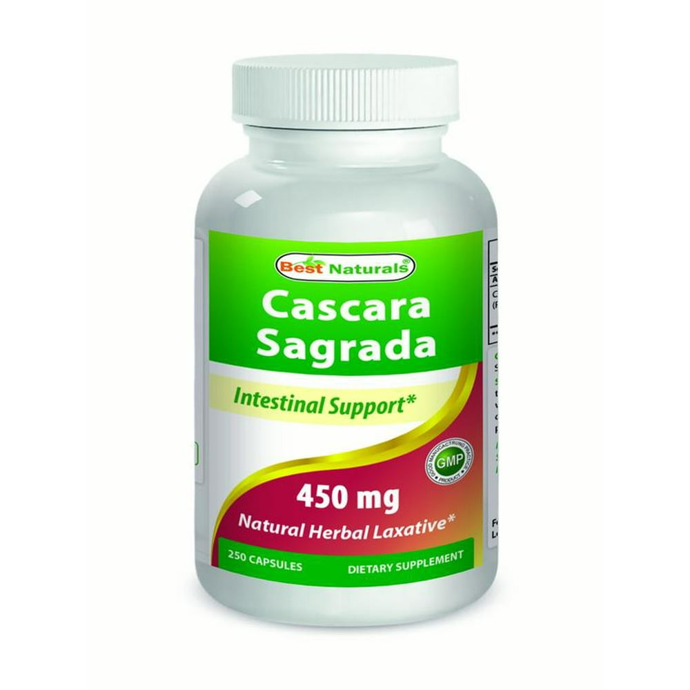 Best Naturals Cascara Sagrada 450 mg Capsules, 250 Ct - Walmart.com ...