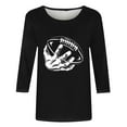 Gamivast Womens Tunic Tops Football Catching Hand Graphic 3/4 Sleeve T ...