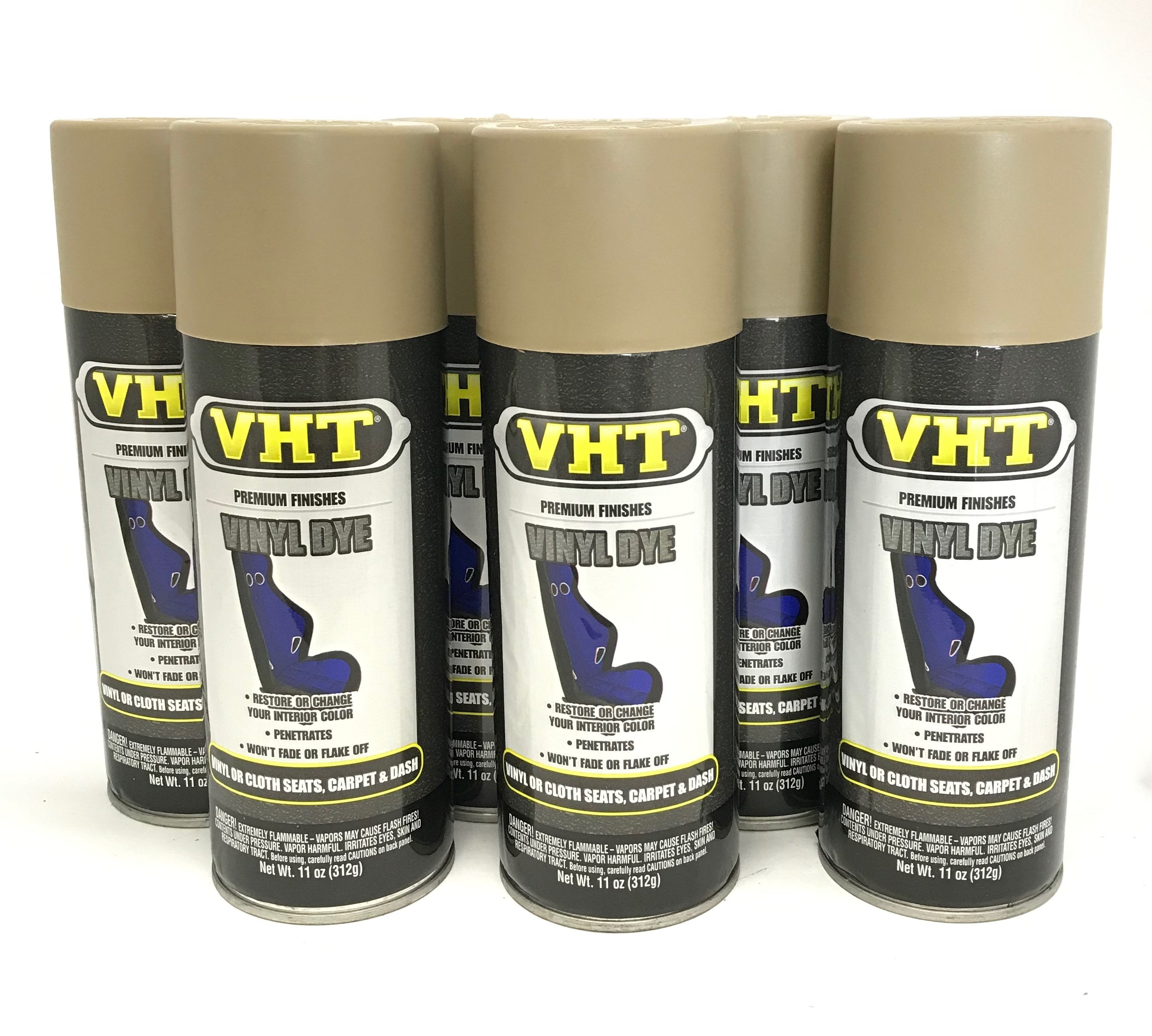 VHT SP961-6 PACK DESERT SAND Satin Vinyl Dye Carpet Dashboards Vinyl ...