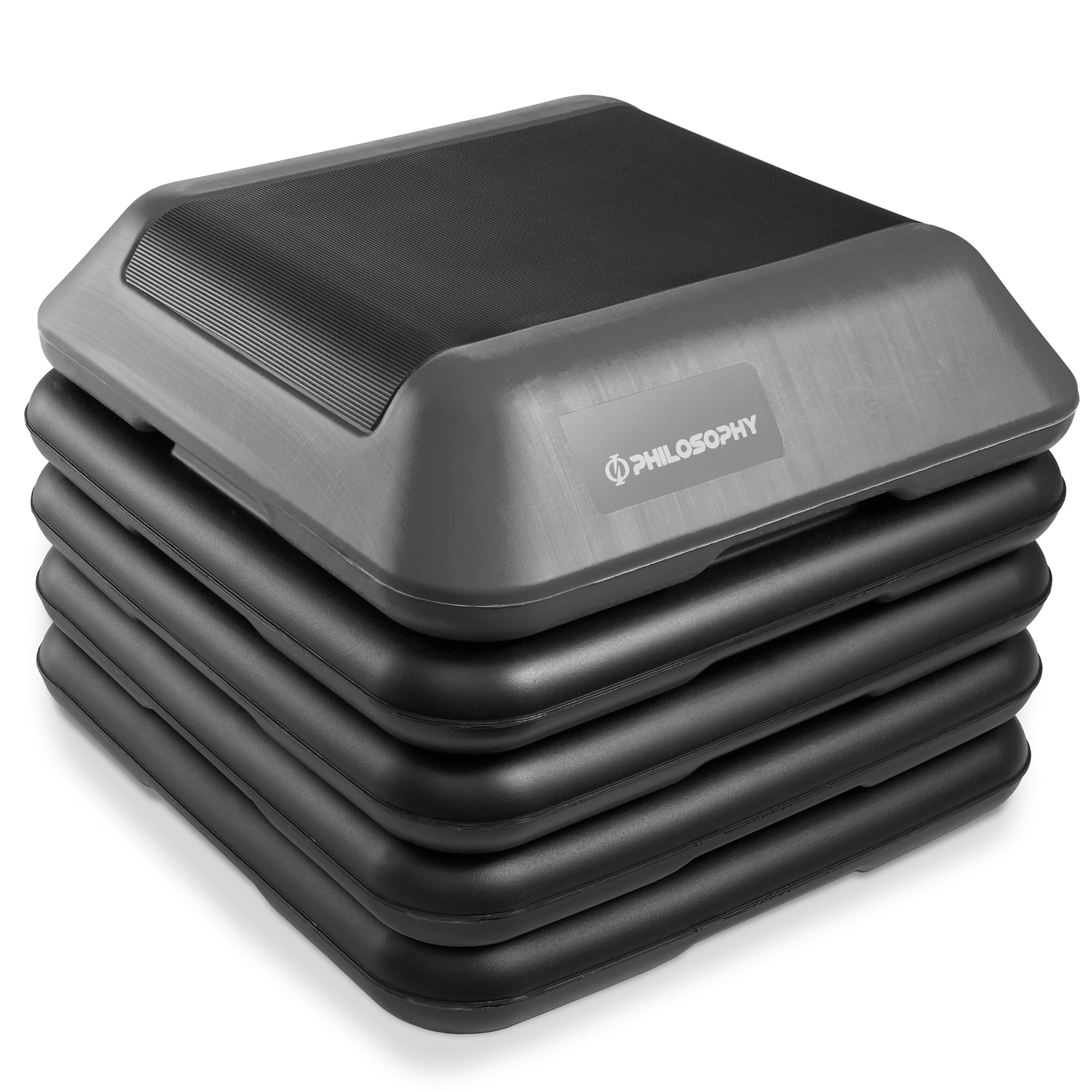 Philosophy Gym Aerobic Exercise Adjustable High Step Platform, with 4 ...