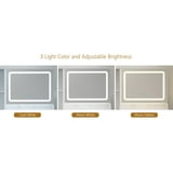 Mainstays Get Ready with Me GRWM Vanity Table with Lighted Mirror and ...