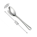 Jeaker Stainless Steel Dinner Spoons, Set of 12, Mirror Polished, 17 ...