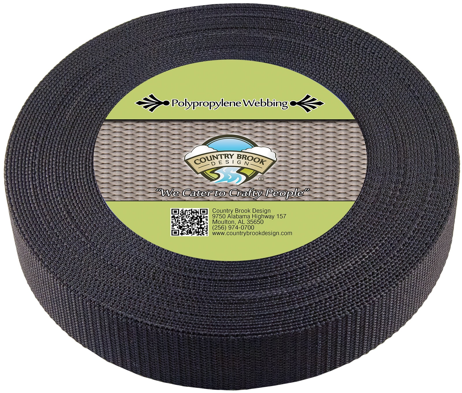 Country Brook Design® 1 1/2 Inch Black Heavy Polypropylene (Polypro ...