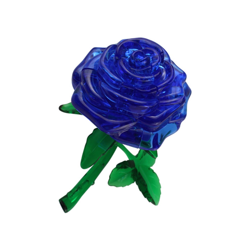 Yesbay 3D Rose Flower Crystal DIY Puzzle Jigsaw Gift Gadget Children IQ ...