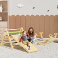 BanaSuper Colorful Toddler Climber Climbing Triangle Ladder with Ramp ...
