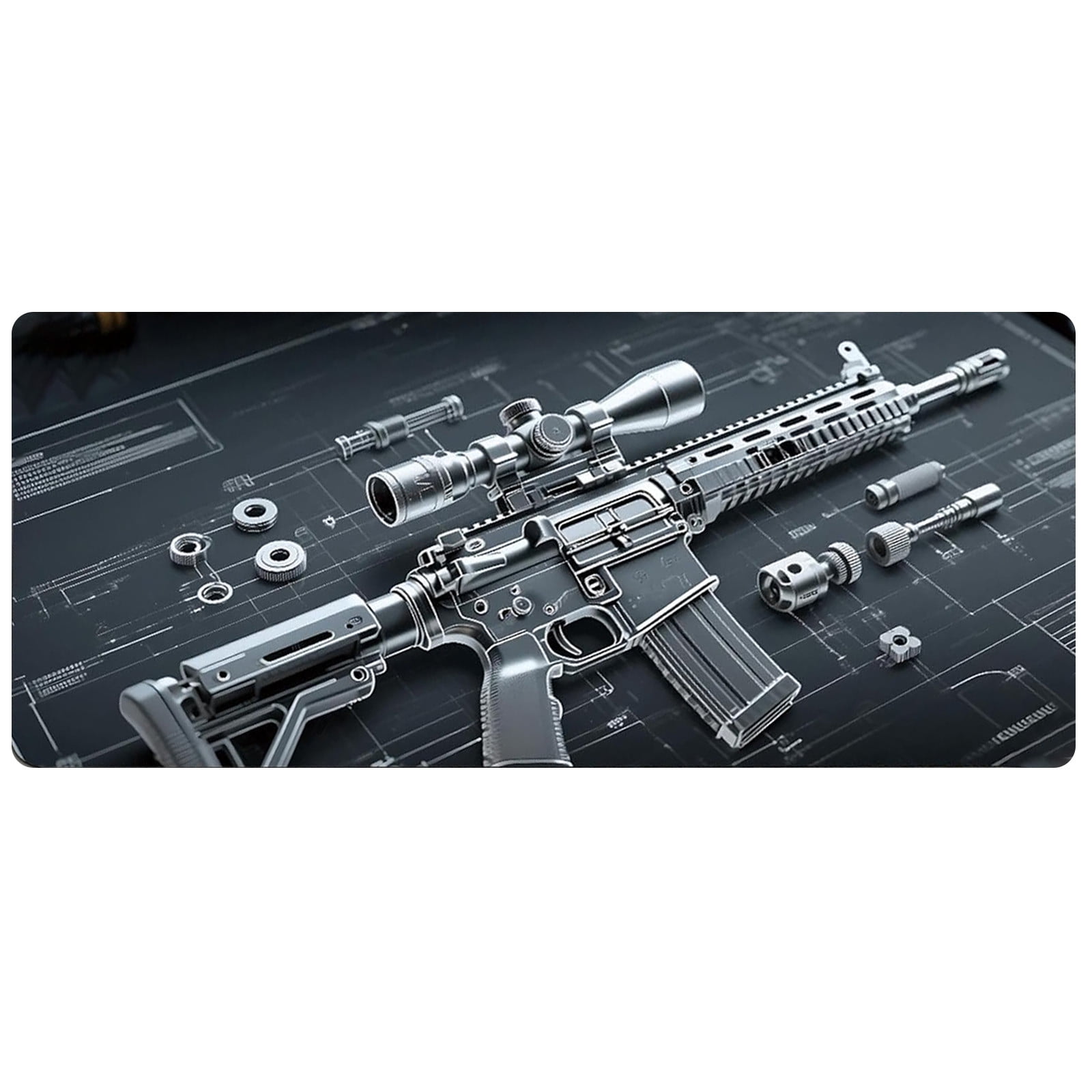 Cool Build Parts Display Large Gaming Pad Stylish Desk Protector with ...