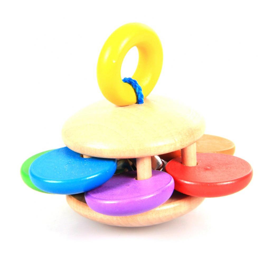 Infant Hand Grasping Rattles Baby Early Education Toy Wooden Rattles ...