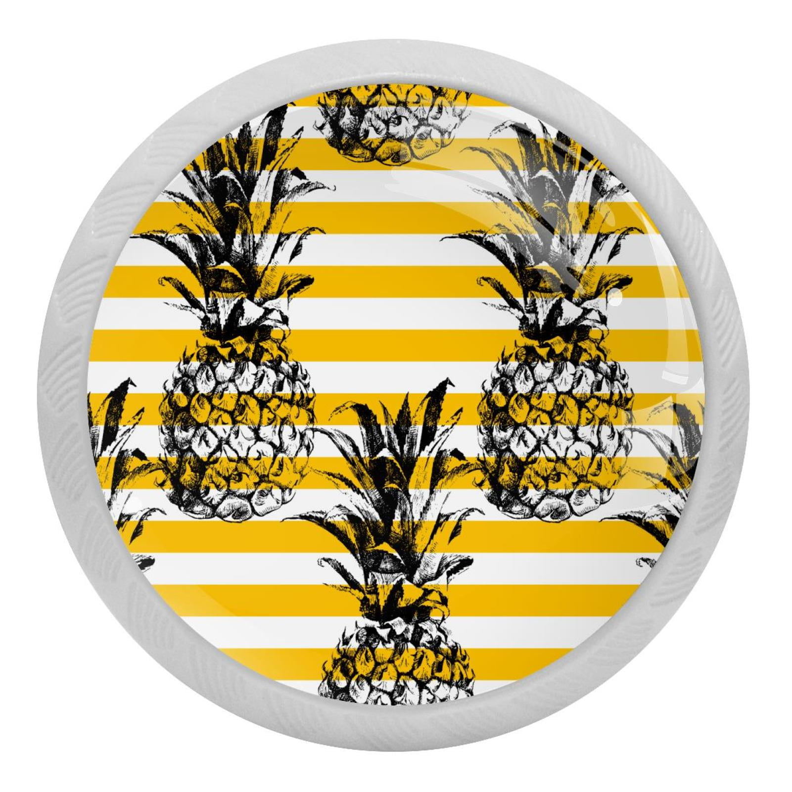 4PCS Round Pineapple Cabinet Fluorescence Knob Glowing in the Dark ...