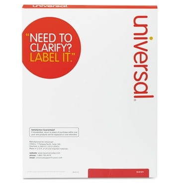 Universal Inkjet/Laser Printer Labels, 5 1/2 x 8 1/2, White, 200/Pack ...