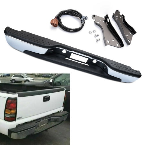 ALL-CARB Rear Step Bumper Chrome Steel Replacement for 1999-2007 ...