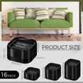 16 Pack Furniture Risers Adjustable Bed Desk Leg 1.38" Stackable Heavy ...