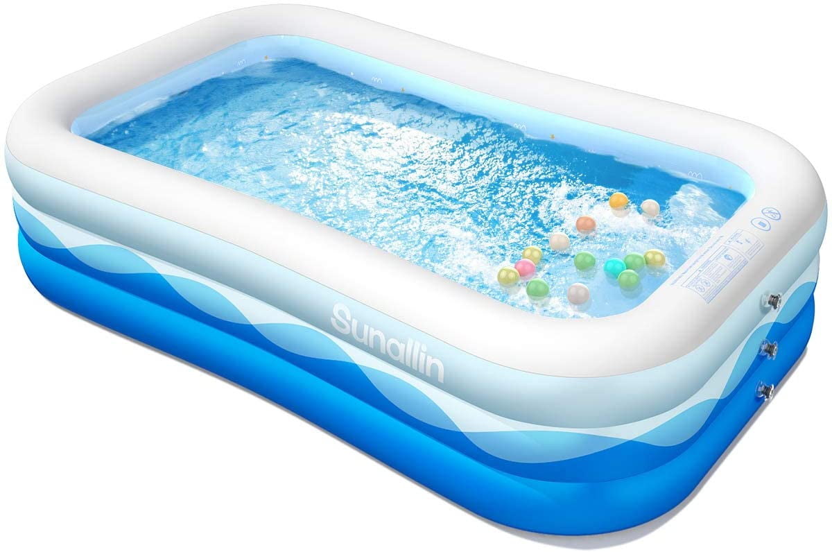 Inflatable Swimming Pool Family Full-Sized Inflatable Pools 118" x 72 ...