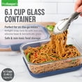 (2 pack) ProKeeper+ 6.1 Cup Glass Food Storage Container with Airtight ...