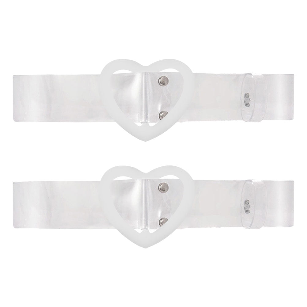 Click here for Oulii 2pcs Clear Wide Belt Transparent Resin Casua... prices